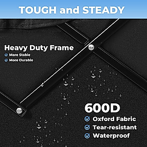 Collapsible Wagon with Big Wheels 220LBS - Collapsible Foldable Wagon - Wagons Carts Heavy Duty 220L Capacity - Camping Garden Cart with Drink Holders