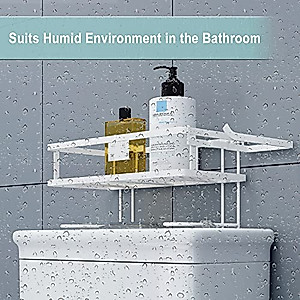 Apsan Over The Toilet Shelf, Bathroom Organizer Multifunctional Toilet Rack,No Drilling Space Saver with Wall Mounting Design (White)