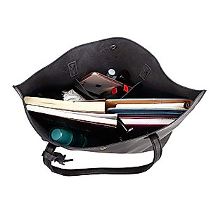 Nodykka Women Tote Bags Top Handle Satchel Handbags PU Faux Leather Tassel Shoulder Purse