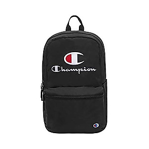 Champion unisex adult Momentum Backpacks, Black/Scarlet, One Size US