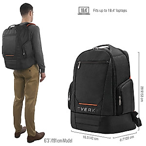 EVERKI ContemPRO 117 Large Spacious 18.4-Inch Gaming or Workstation Laptop Backpack with Rain Cover (EKP117B),Black