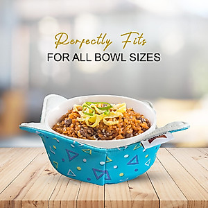 THE PERFECT CORNER Set of 2 Pieces of Bowl Cozy, Bowl Cozy Comes With a Protector to Cover the Food Served, Hot Bowl Cozy Holder, Heat & Cold Resistant