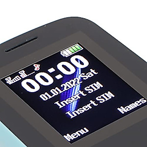 VINGVO Senior Cell Phone, Cell Phone 2.4in Screen 2G GSM for Home (Sky Blue)