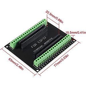 Adeept 2PCS ESP32 Breakout Board GPIO 1 into 2 Compatible with 38 Pins ESP32S ESP32 Development Board ESP-WROOM-32