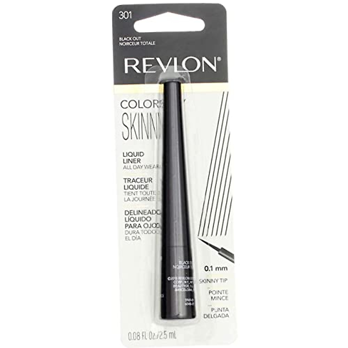 Rev Skinny Eyeliner 301 Black Size 0.08o Rev Colorstay Skinny Liquid Eye Liner 301 Blackout .08fl Oz