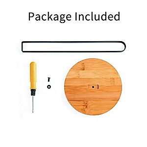TIEYIPIN Paper Towel Holder, Countertop Roll Stand with Anti-Skid Wooden Bamboo Base for Kitchen, Cabinet, Table