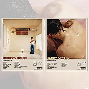 pictures Harry - Styles Posters - Harry's House Music Album Poster Cover Signed Limited Edition Poster Canvas Wall Art Room Aesthetic Decor Set of 6 Frameless 8x10 Inches…