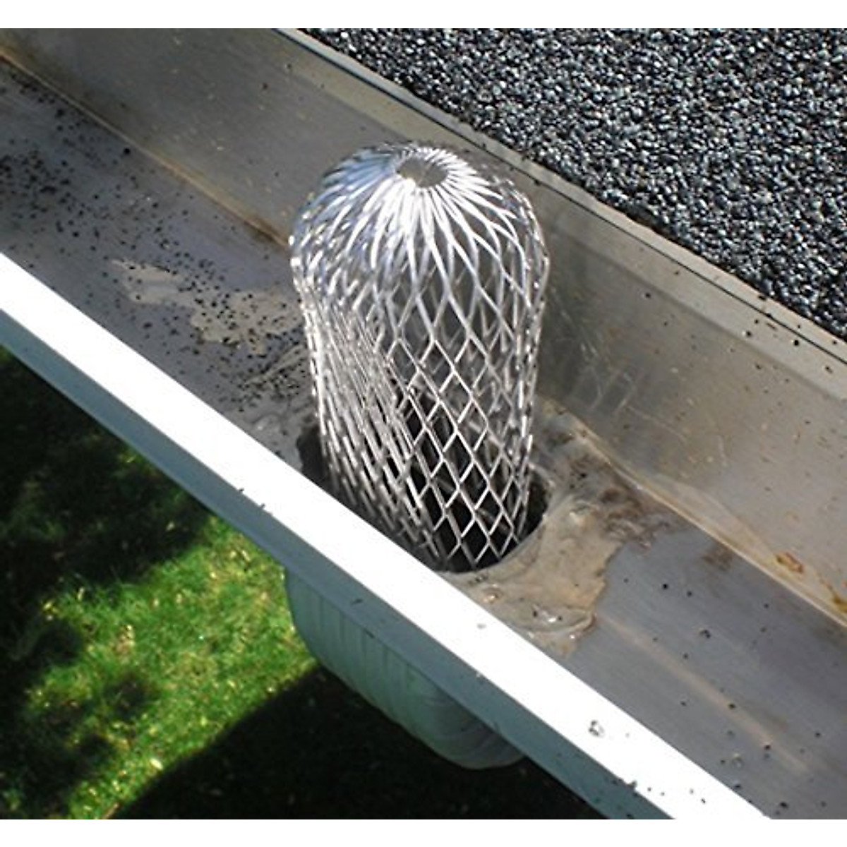 Gutter Guard 3 Inch Expand Aluminum Filter Strainer. Stops Blockage Leaves Debris. Pack of 4. by Massca (Aluminum 3 inch)