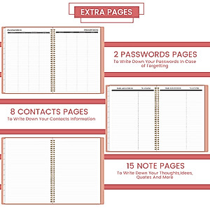 2024-2025 Monthly Planner - Monthly Calendar/Planner 2024-2025, JUL. 2024 - DEC. 2025, 9'' x 11'', 18 Monthly Planner Spiral Bound with Soft Leather Cover, 15 Note Pages, Monthly Tab, Inner Pocket