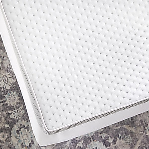 Bodipedic 2 Inch Memory Foam Mattress Topper, Cooling Gel Infused Mattress Topper, Luxury Graphene Infused Cover Included, CertiPUR-US Certified Foam, White