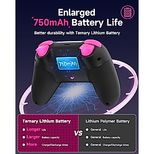 EasySMX X05 2.4g Wireless Gaming Controller for PC/Steam/iPhone/Android/Switch - Bluetooth Controller Gamepad with Hall Effect, RGB Lights and Turbo, Anti-Drift Controller