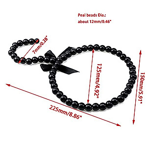 LC LICTOP Black Peal Beads Scarf Organizer for Neckties, Shawls Scarves, Veils