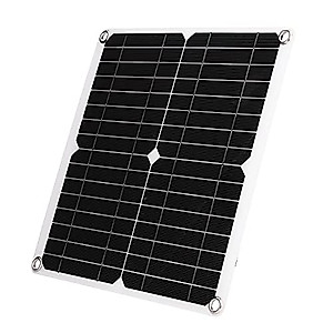 Flexible Solar Panel Kit, 40W 18V Monocrystalline Silicon Solar Charger Module IP65 Waterproof with English Manual