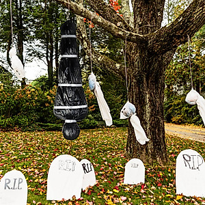 5 FT Hanging Corpse Dead Victim Props Halloween Decorations, Inflatable Halloween Decorations Outdoor, Halloween Inflatable Yard Decorations Halloween Props, Haunted Creepy House Halloween Decor Set