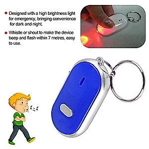 Key Finder, Voice Control Anti-Lost Device, Key Finder with Whistle, Pet Keychain Locator, Key, Suitcase (Blue)
