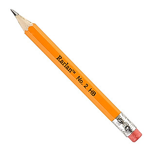 Rarlan Golf Pencils with Erasers, 2 HB, Pre-Sharpened, 200 Count Bulk Pack