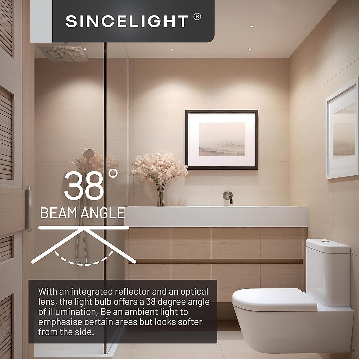 SINCELIGHT 12V MR11 GU4 LED Small Reflector Ø35mm Spot Light Bulb with GU4 Base, 3W, 280 Lumens, 25W Halogen Equivalent, 4000K (Neutral White) High Color Rending RA≈92, 35°Beam Angle, Pack of 6