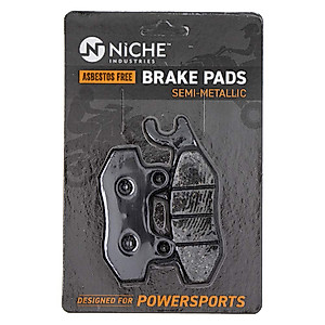 NICHE Brake Pad Set for Kawasaki KLR650 43082-0080 43082-0060 Front Rear Semi-Metallic