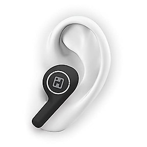iHome XT-60 True Wireless Earbuds with Rechargeable Travel Case, Bluetooth Earphones with Microphone and Touch Control, Black