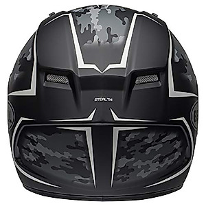 Bell Qualifier Full-Face Motorcycle Helmet (Stealth Camo Matte Black / White - Small)