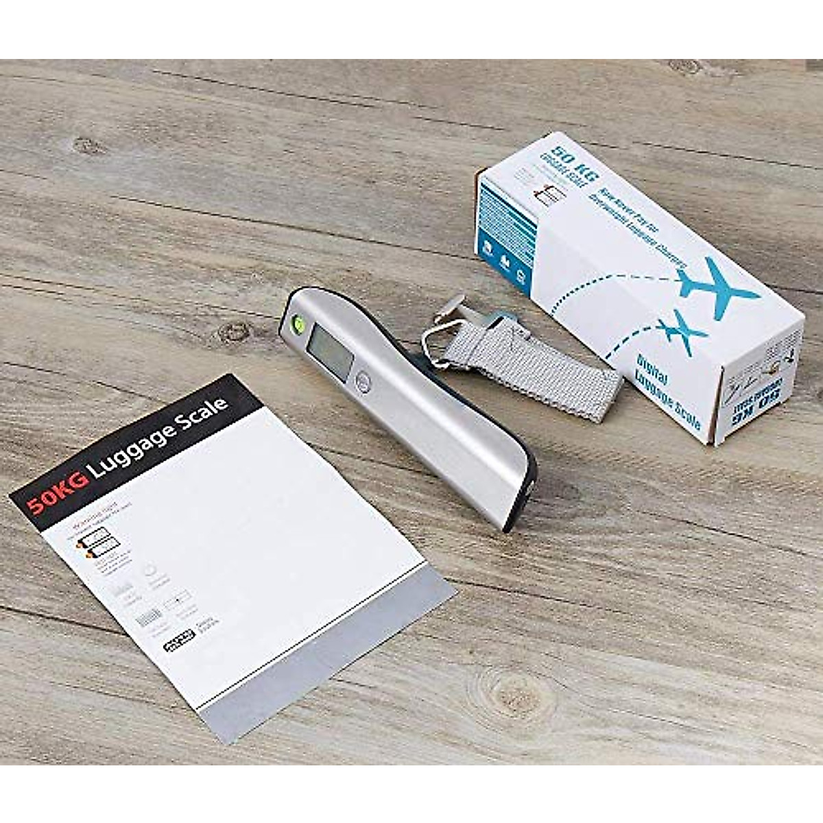 Digital Luggage Scale, WGGE Travel Luggage Weight Scale, Max 110lbs/50kg Baggage Scale with Backlit LCD Display