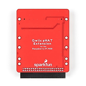 SparkFun Qwiic pHAT Extension Compatible with Raspberry Pi 400 (not Included) - extends 40 pin headers to a Vertical Position - 10 mounting Holes - 2X Qwiic Connections