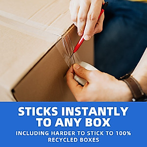 Printholic Packing Tape 6 Rolls Heavy Duty Shipping Packaging Tape 1.88" x 54.6 Yards, 3" Core, Clear, for Moving Packaging Shipping Office Storage, Transparent Tape Refills for Dispenser