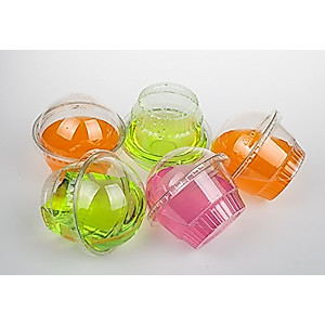Golden Apple, 8oz-25sets Clear Plastic Cups for Ice Cream, Dessert Cups,Snack Bowl with Dome lids no Hole