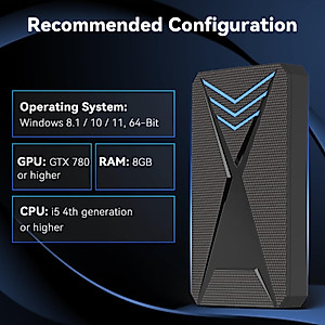 Retro Game Console HDD, 2TB Hyper Base Lbox Built-in 4280 Top Retro Video Games, 18 Emulator Console Plug and Play, Portable Game Hard Drive for Win 8.1/10/11, Game HDD + 1 WHT Vibrating Controller