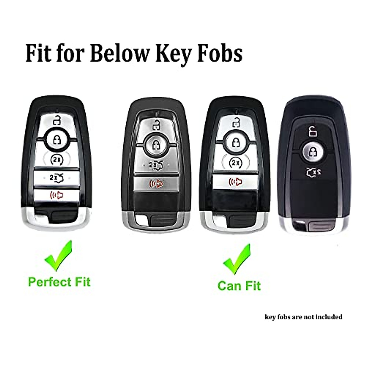 Soft TPU Key Fob Cover Case Fit for 2017 2018 2019 Ford Fusion Edge Mustang F150 Explorer Expedition Ecosport Keyless Entry Remote Holder Skin Jacket Protector with Keychain (Red)