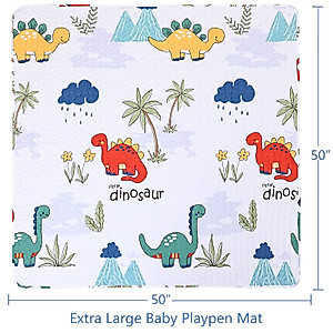 50 x 50 Play Mat for LIAMST and TODALE Baby Playpen, Non-Slip Washable Baby Playpen Mat, Baby Crawling Mats for Floor, Portable Travel Large Play Mats for Toddlers and Infants