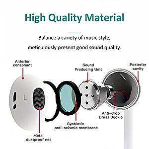 Lightning Wired Earbuds Headphones, Apple MFi Certified iPhone in-Ear Stereo Headphones Built-in Microphone Volume Control Earbuds Compatible iPhone 13/12/11/X/8/7/iPad iOS White (2 Pack)