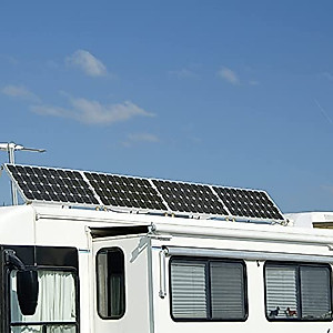 AUECOOR 240W Solar Kits 2pcs 120Watt 12Volt Solar Panel Moncrystalline Module 30A Charge Controller Extension Cable Mounting Brackets for RV Trailer Camper Marine Off Grid