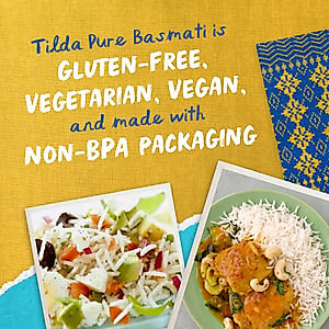 Tilda Pure Basmati Rice, Premium Aromatic and Authentic Rice, Large Resealable Bag, 10-Pound Bag,White