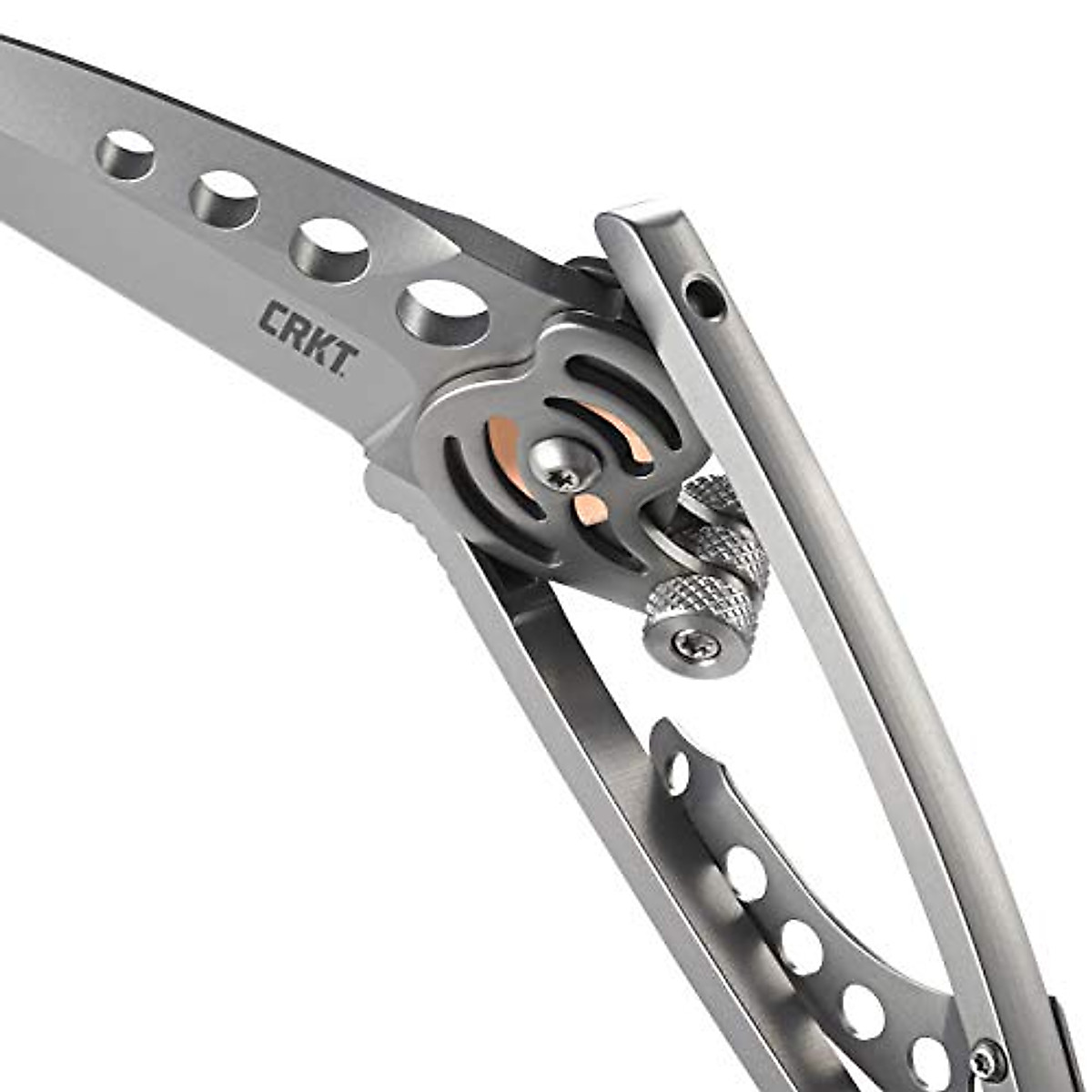 CRKT Snap Lock Folding Pocket Knife: Gentleman Everyday Carry, Satin Blade, Innovative Snap Lock Mechanism Skeletonized Handle, Quick Release Lanyard 5102N