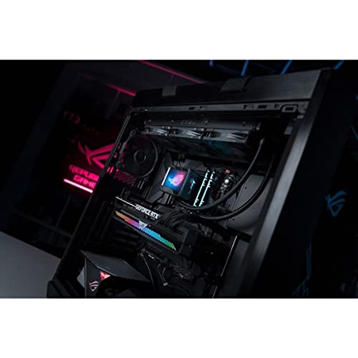 ASUS ROG Ryujin II 240 RGB all-in-one liquid CPU cooler 240mm Radiator (3.5"color LCD, embedded pump fan and 2xNoctua iPPC 2000 PWM 120mm radiator fans, compatible with Intel LGA1700,1200 &AM4 socket)