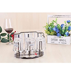 TOPBATHY 1 Pc Iron Drain Cup Holder Glass Cup Shelf Cup Storage Rack Coffee Mug Hanger for Restaurant Kitchen