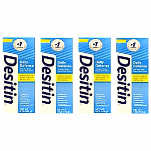 DESITIN Rapid Relief Zinc Oxide Diaper Rash Cream 4 oz ( Pack of 4)
