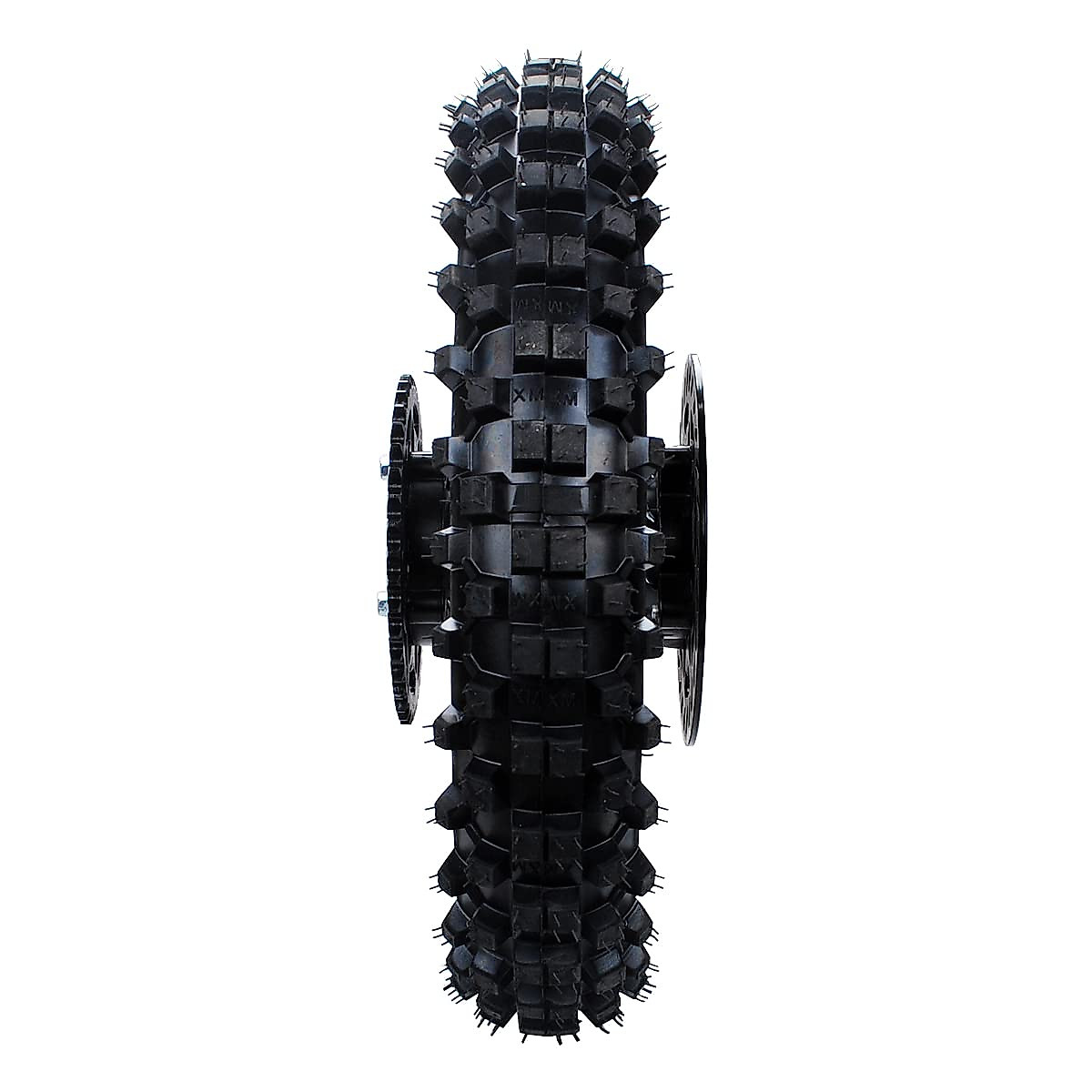 Rim tube tire 80/100-12 3.00-12 12-15MM axle 12"Complete rear wheel For small Dirt Pit Bike Trail Wheel Rim Tire Fits 125-160cc Pit Dirt Bike TTR SSR BBR Includes Brake Rotor and Sprocket