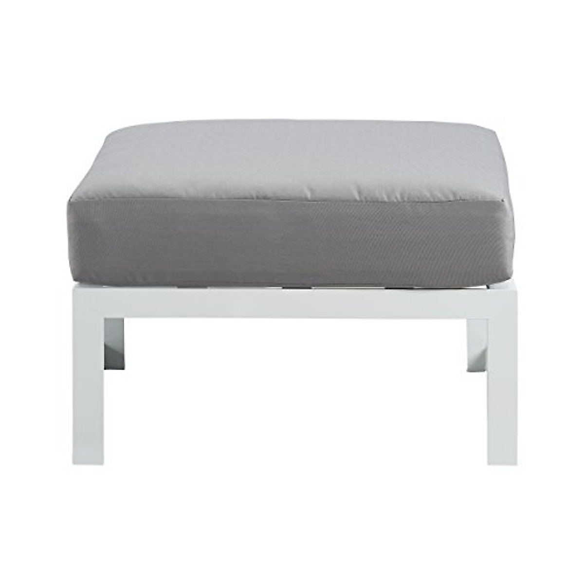 Elle Decor Modern Mirabelle Outdoor Patio Modular Furniture Collection, White or Gold Frame, Ottoman, White