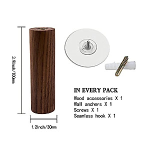 Alaisee Hair Dryer Holder, Wood Wall Mount Holder for Dyson Supersonic Hair Dryer, Walnut