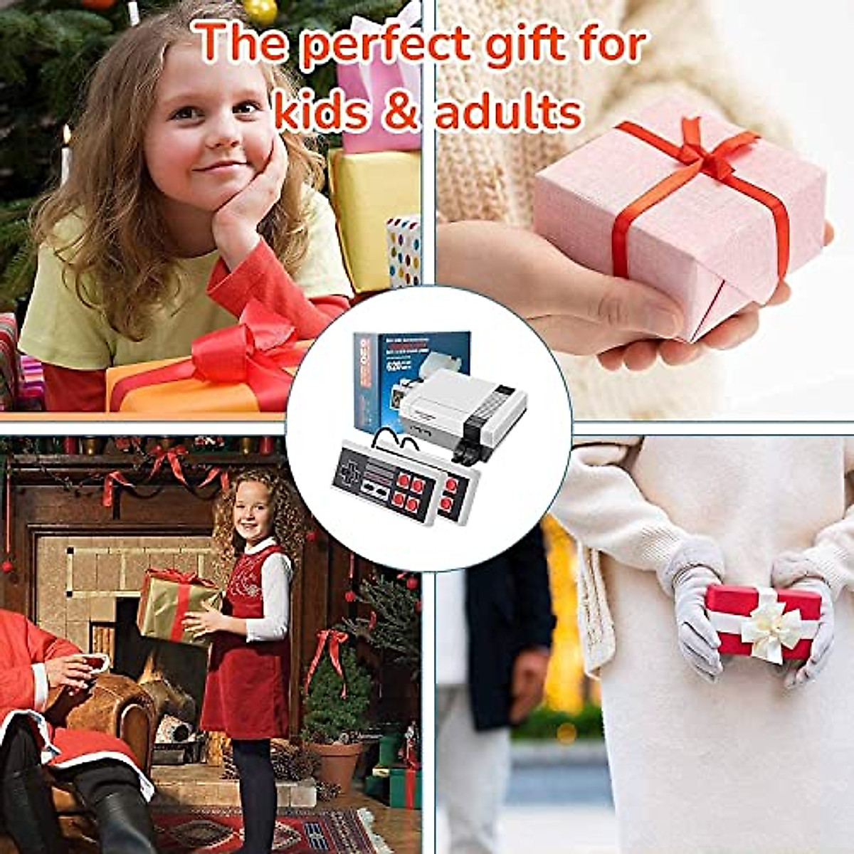 Retro Game Console,Classic Game System Built in 620 Games and 2 Classic Controllers,RCA and HDMI HD Plug and Play Video Games for Kids