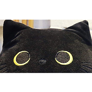 Gardening Spring-Plush Toy Black Plush Toy Creative Cat Shape Pillow Gift Animal Dolls (55CM/21.7in)