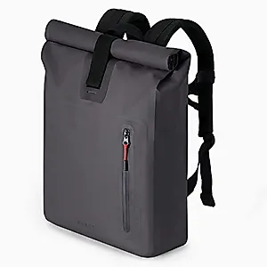 A-LAB Model A Waterproof Bicycle & Messenger Backpack Rolltop Daypack for Commuting and Traveling with 15.4'' Laptop Sleeve 26l in black