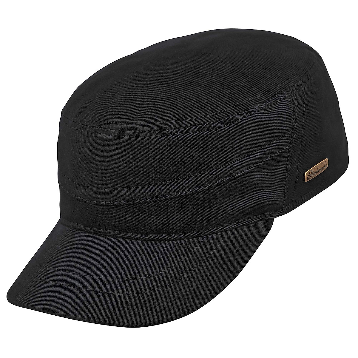 Sterkowski Patrol Cap | 100% Cotton Flat Cap for Men and Women | Trucker Hat Camp Hat Military Hats for Men Cotton Military Cap Cadet Hat Men Army Style Hat Black 56 cm - 57 cm