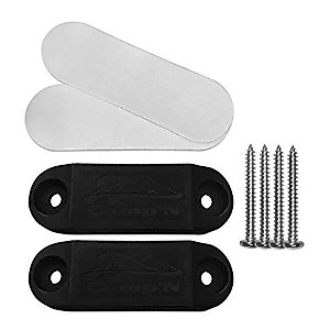 #1 Selling/Rated - Magnetic Baggage Door Catch - Holder - Clip - Latch for RV, Trailer, Camper, Motor Home, Cargo Trailer, Boat Compartments - Replaces Plastic Spring Clips (Black 1-Pair)