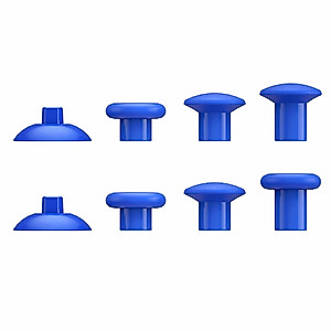 eXtremeRate ThumbsGear Interchangeable Ergonomic Thumbstick for PS5 Controller, for PS4 All Model Controller - 3 Height Domed and Concave Grips Adjustable Joystick - Blue