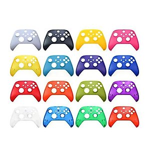 Limentea Replacement Front Case for Xbox Series X S Controller Solid Color Top Housing Shell Cover Faceplate (White)