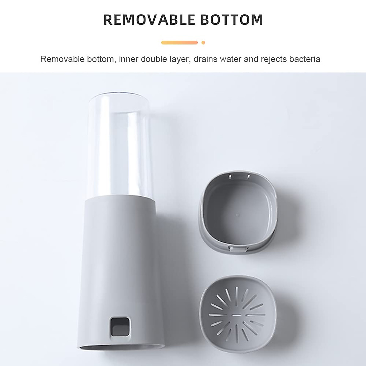 Cutlery Holder with Cover - CooSilo Plastic Chopsticks Holder Detachable Kitchen Cutlery Storage Organizer Utensils Fork Spoon Knives Storage Holder for Kitchen Cabinet or Pantry