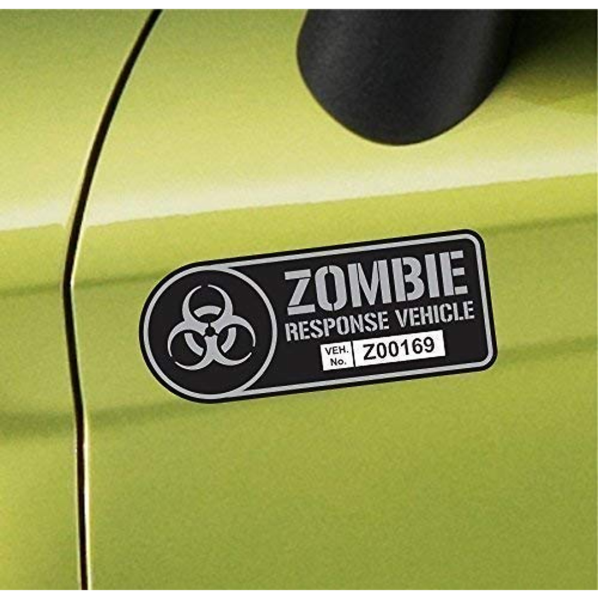 Zombie Response Vehicle Sticker Set Vinyl Decal Gun Metal Car Truck SUV Decal Badge Halloween